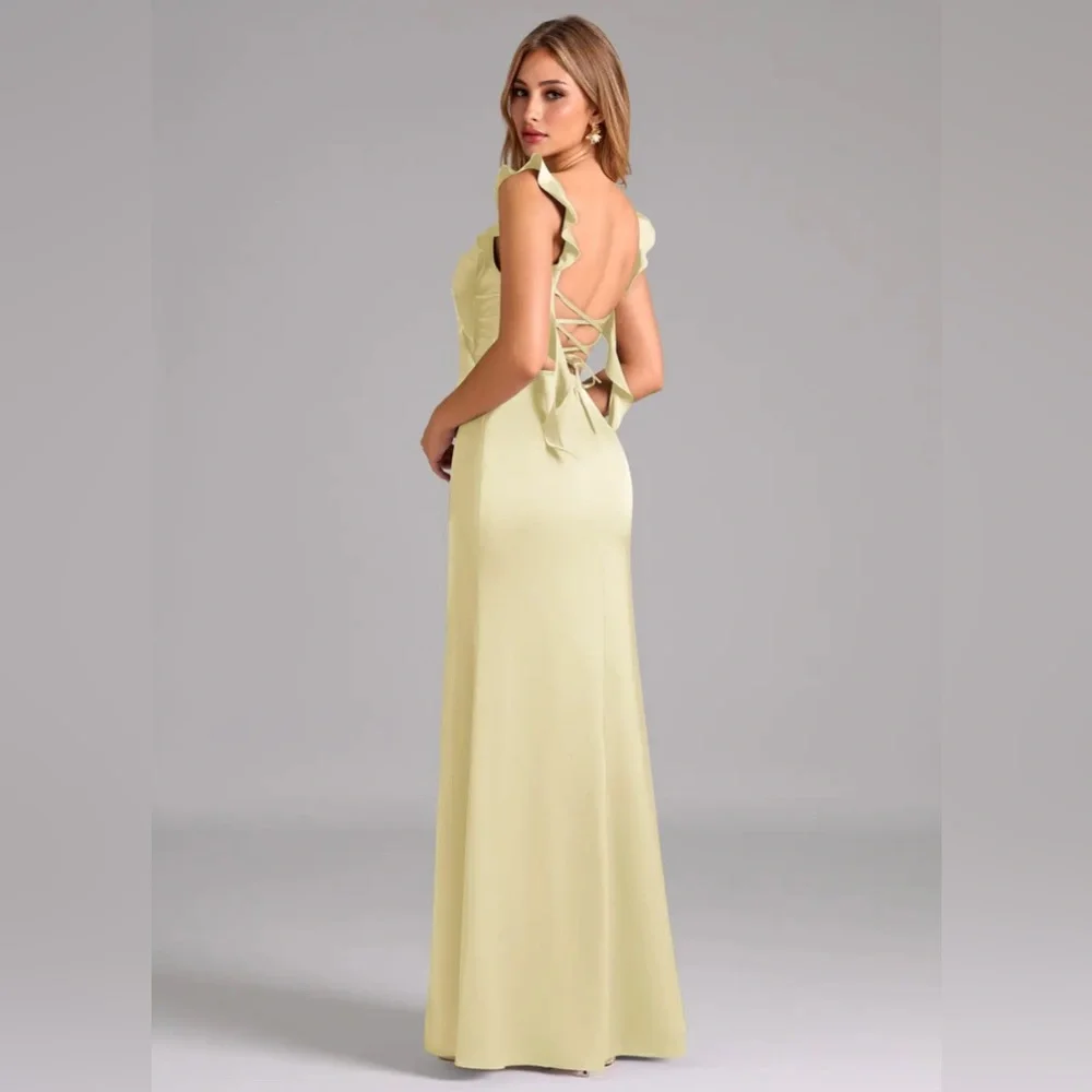 Azazie | Dresses | Azazie Azazie Jessamine Stretch Lemon Sorbet Sheath ...